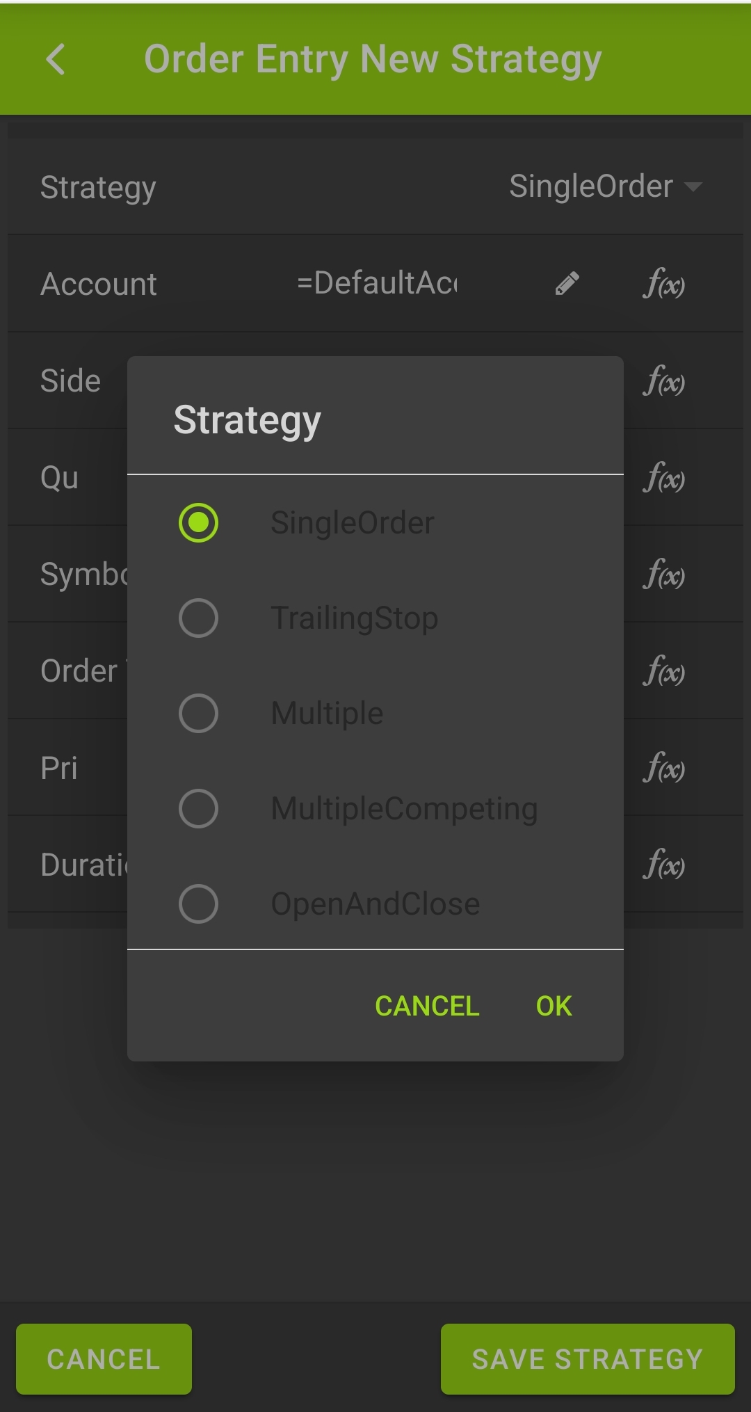 Strategy screen portrait | Generic Trade
